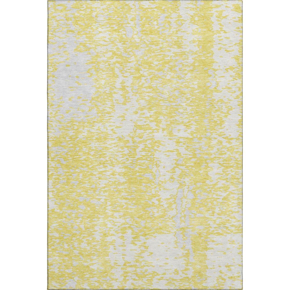 Addison Rugs Mayfield Premium Machine Washable Abstract AMF949 Yellow 9 ...