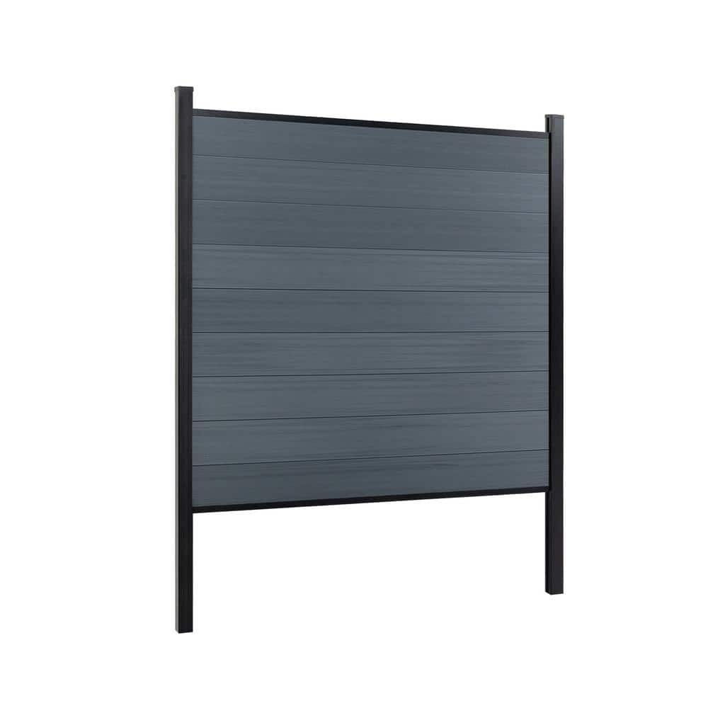 mondaria Complete Kit 8 ft. H x 6 ft. W Gray Composite Privacy Fence ...