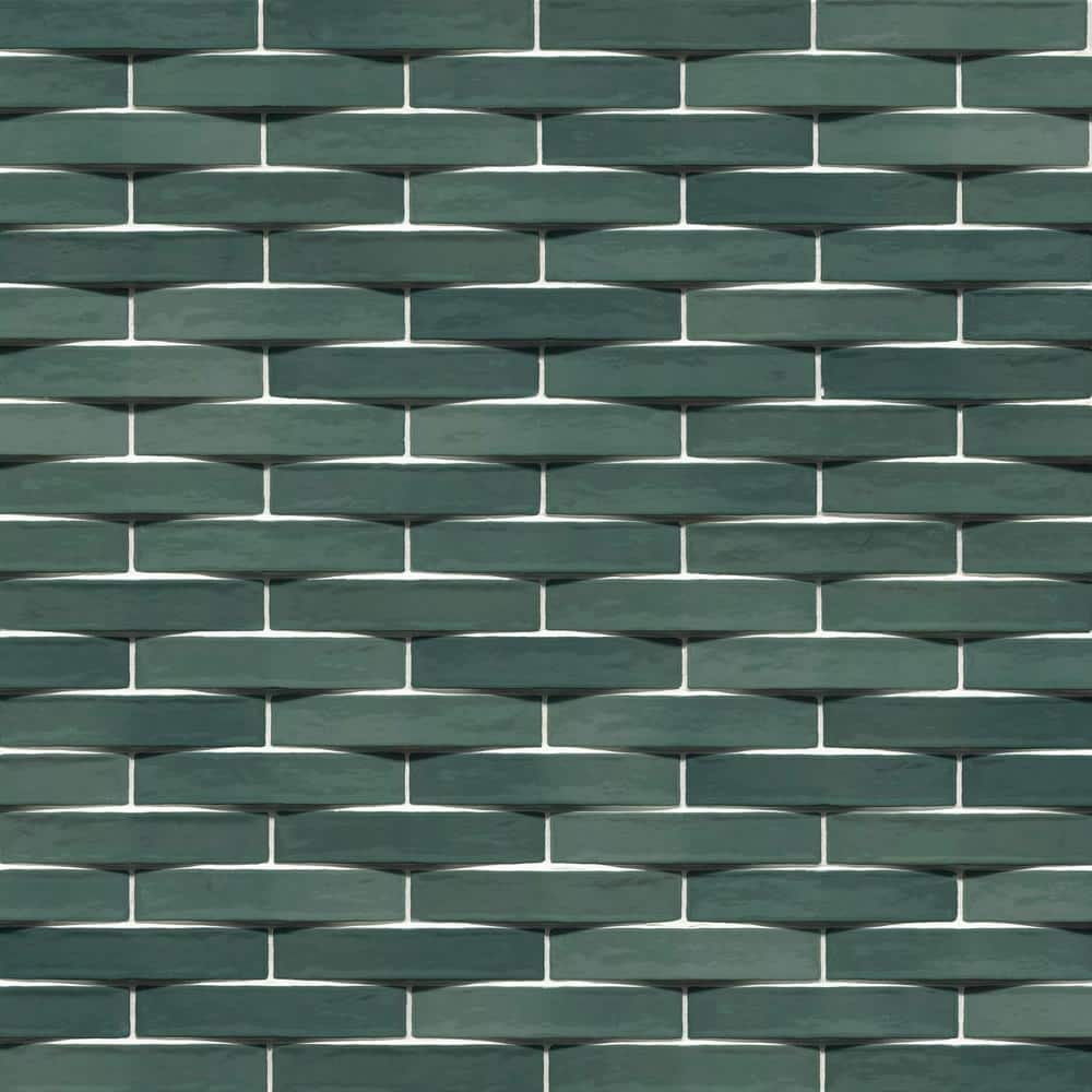 MSI Linden Hidden Cape 2 in. x 10 in. Glossy Ceramic 3D Subway Wall ...