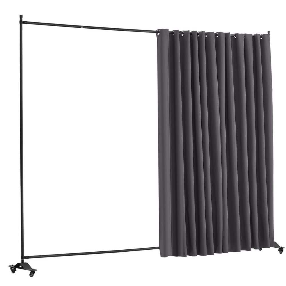 SKYSHALO Room Divider, Portable Panel Room Divider with Wheels Curtain ...