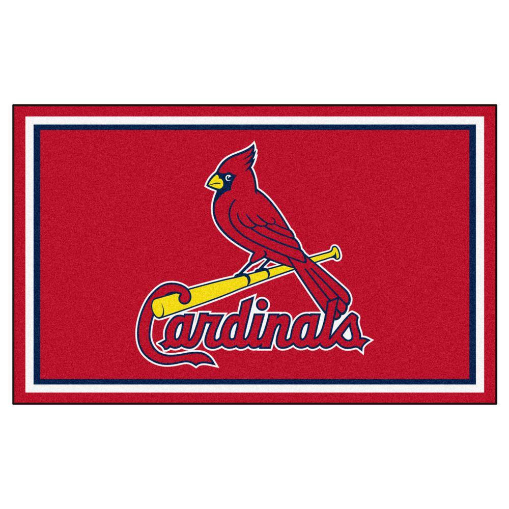 FANMATS St. Louis Cardinals 4 ft. x 6 ft. Area Rug 7085 - The Home Depot