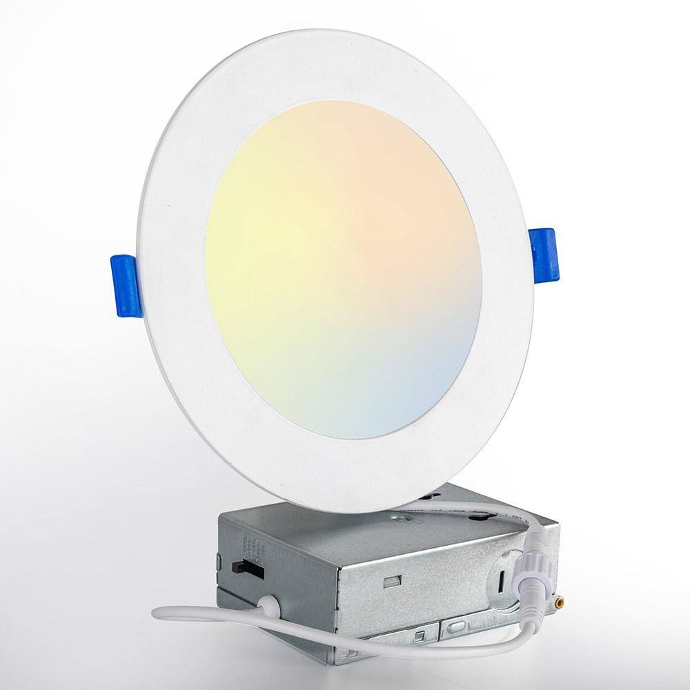 ELECWISH 6 in. Selectable CCT Canless Integrated LED Recessed Light Kit ...