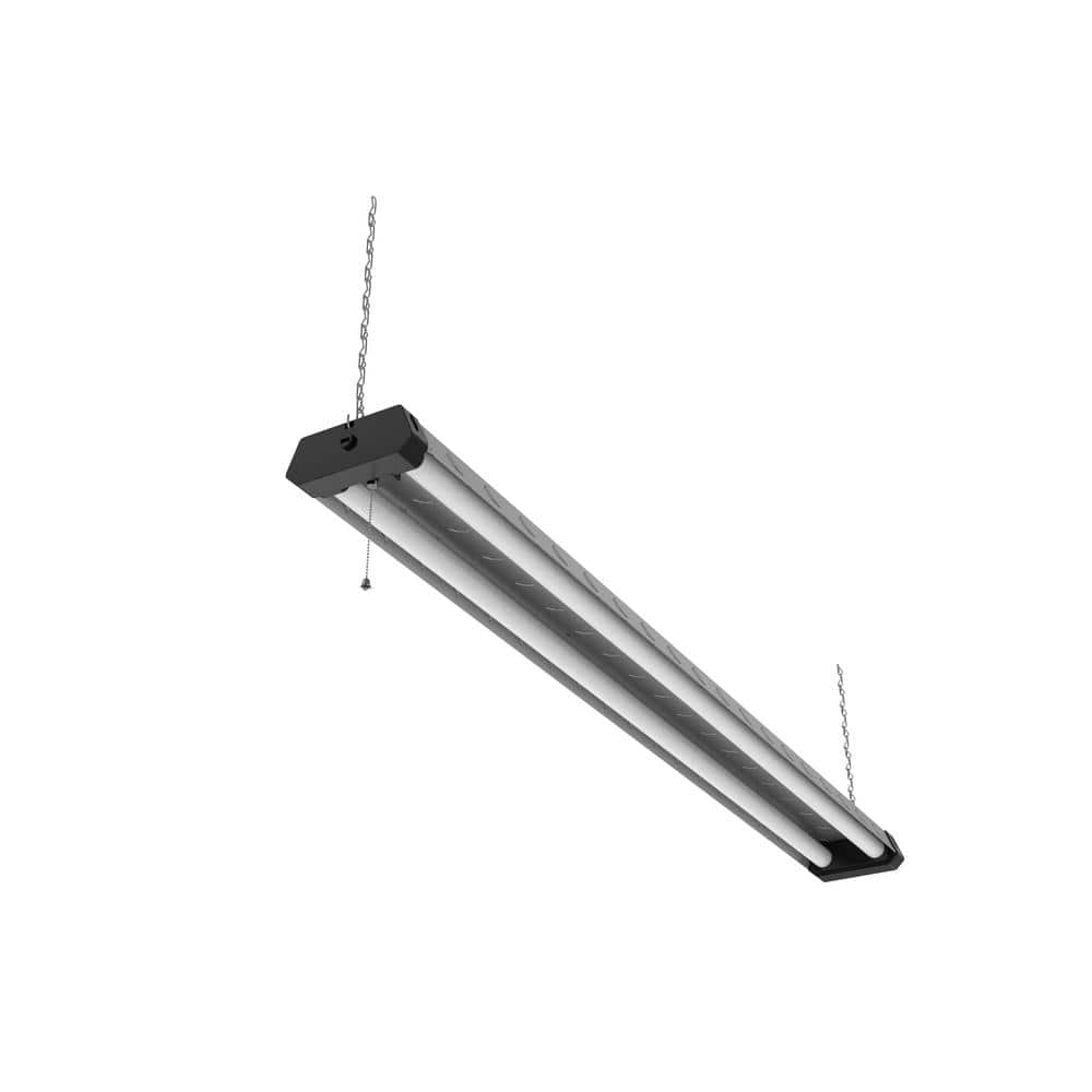 DYMOND 4 ft. 300-Watt Equivalent Integrated LED Metal Plated Shop Light ...