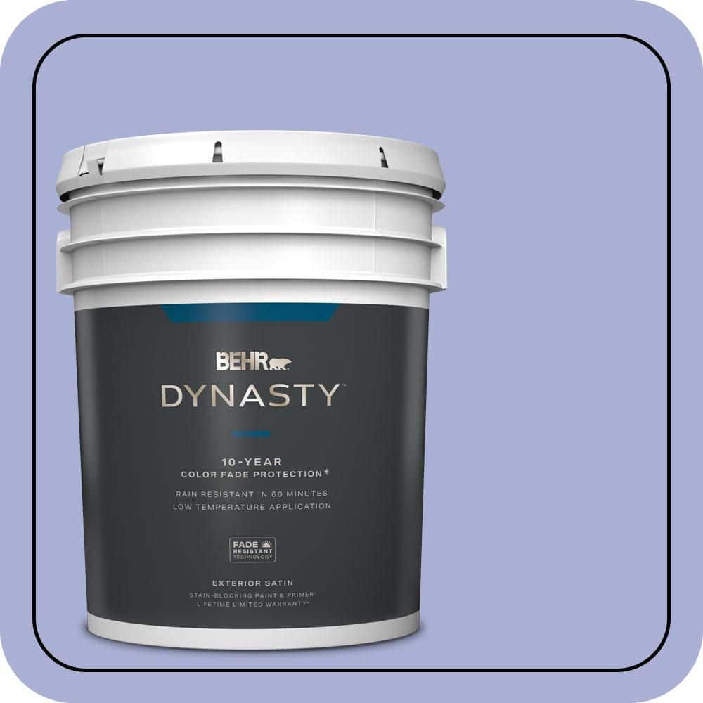BEHR DYNASTY 5 gal. #MQ4-30 Lavender Wash Satin Enamel Exterior Stain ...