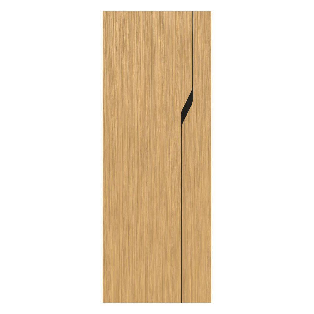 VILLAR HOME DESIGNS 32 in. x 96 in. Solid Core Sandy Oak Natural Wood ...