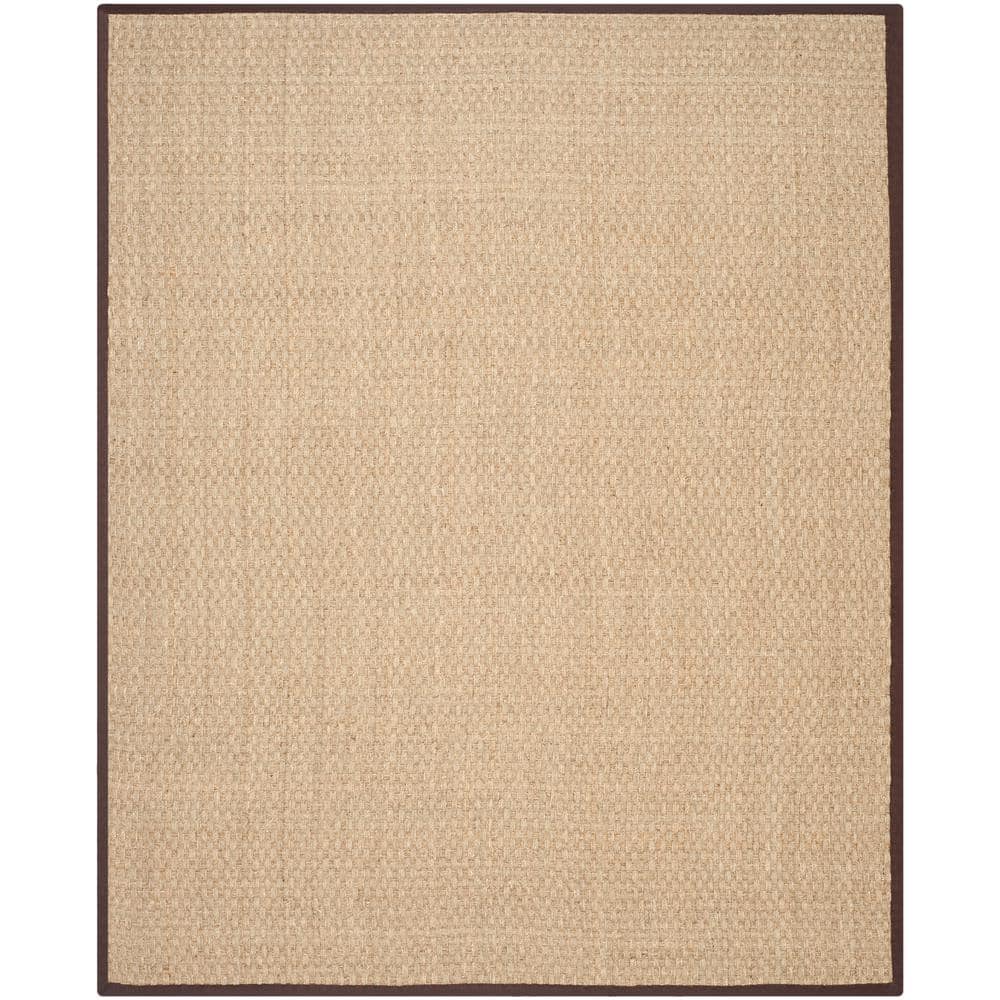SAFAVIEH Natural Fiber Beige/Dark Brown 8 ft. x 10 ft. Border Area Rug ...