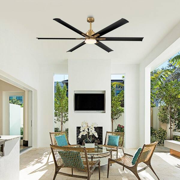 Large Paddle Ceiling Fans DC Motor Perenne 62" 3 Blade Ceiling Fan