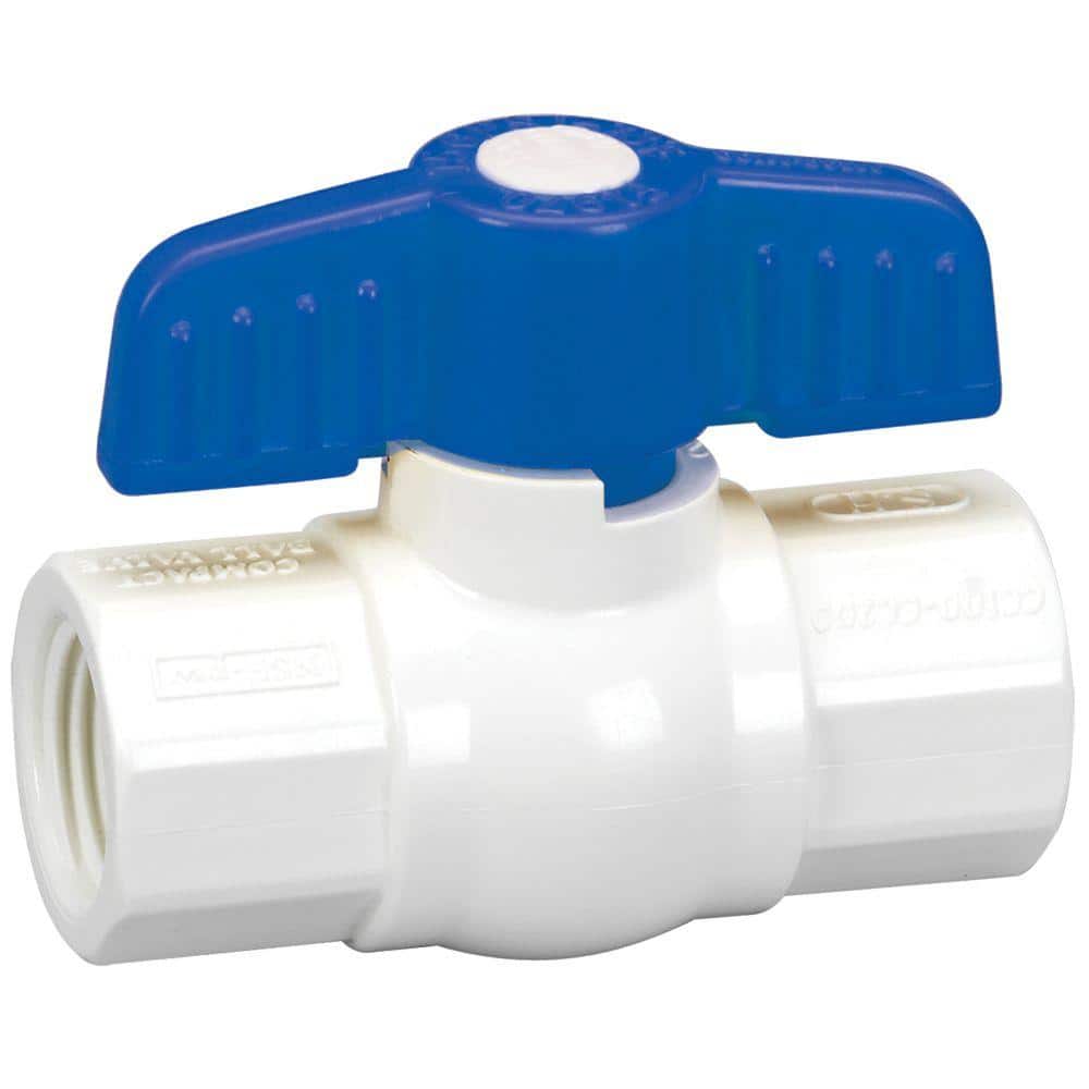 Everbilt 1-1/4 in. FIP x 1-1/4 in. FIP Schedule 40 PVC Ball Valve ...
