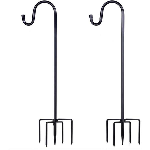 79 in. Metal Double Shepard's Hooks for Outdoor Heavy Duty Garden Pole ...