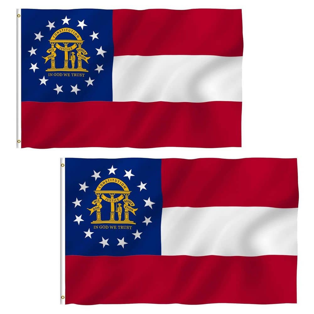 ANLEY Fly Breeze 3 ft. x 5 ft. Polyester Georgia State Flag-State of ...