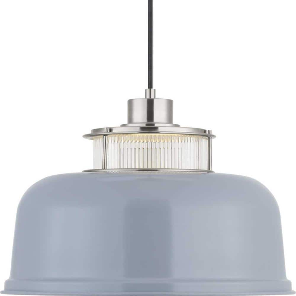 Progress Lighting Brant Point 16 in. 1-Light Gray Metal Shade Coastal ...