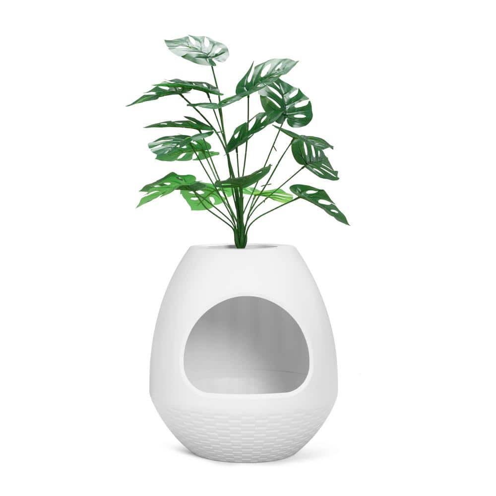 COZIWOW Plant Litter Box, Hidden Cat Litter Box with Artificial Plants ...