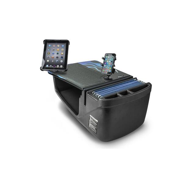 AutoExec Efficiency GripMaster Car Desk Blue Steel Flames with Tablet ...