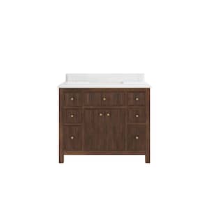 Willow Collections Sonoma Teak 42 in. Single Sink Freestanding Dark ...