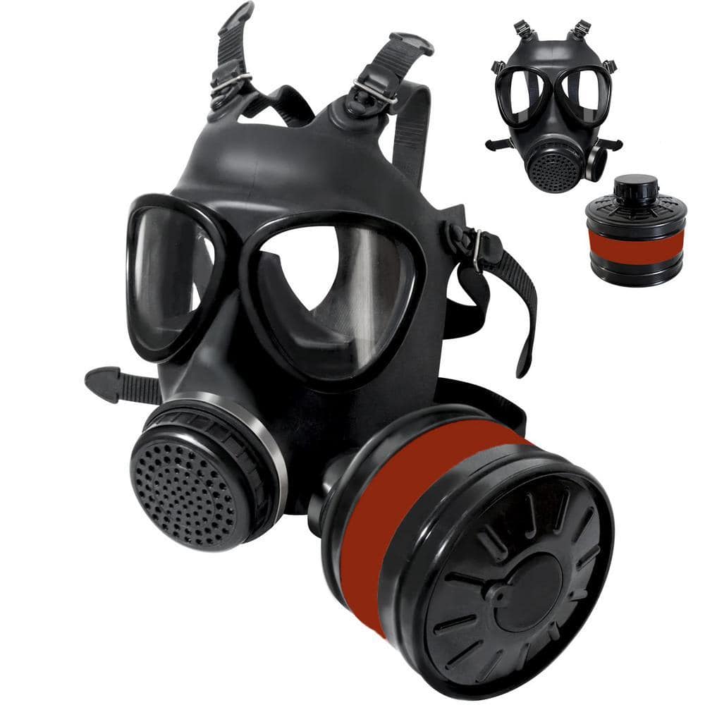 Dyiom Full Face Respirator Mask, Gas Mask with 40mm Activated Carbon ...