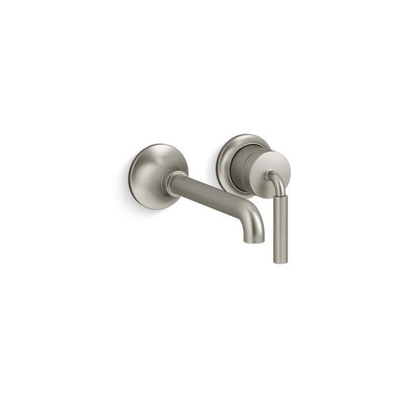KOHLER Tone Single-Handle Wall-Mounted Faucet in Vibrant Brushed Nickel ...