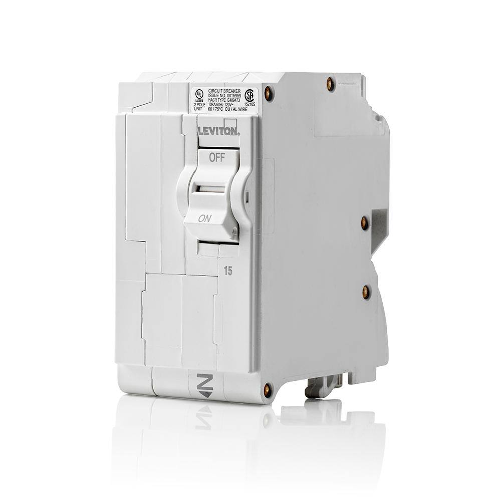 Reviews for Leviton Branch Circuit Breaker, Standard 2-Pole 15 Amp, 120 ...