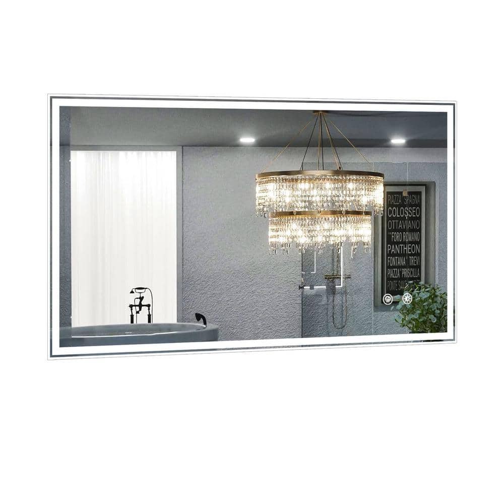 28 in. W x 48 in. H Rectangular Frameless Wall LED Bathroom Vanity ...
