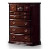 Furniture of America Polasca 5-Drawer Glossy Dark Pine Chest of Drawers ...