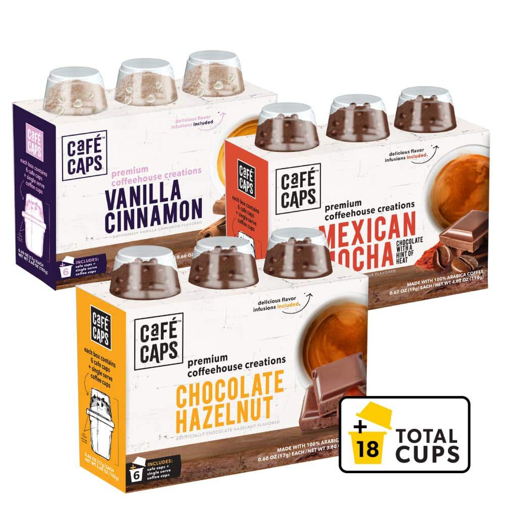 CAFE CAPS Coffee Creations with Inclusions Variety-Pack Single Serve ...