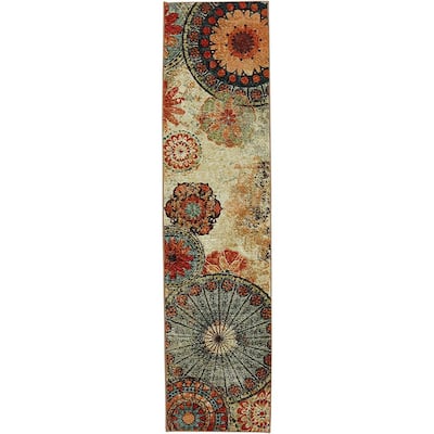 Mohawk Home Caravan Medallion Multi 6 ft. x 9 ft. Area Rug 512903