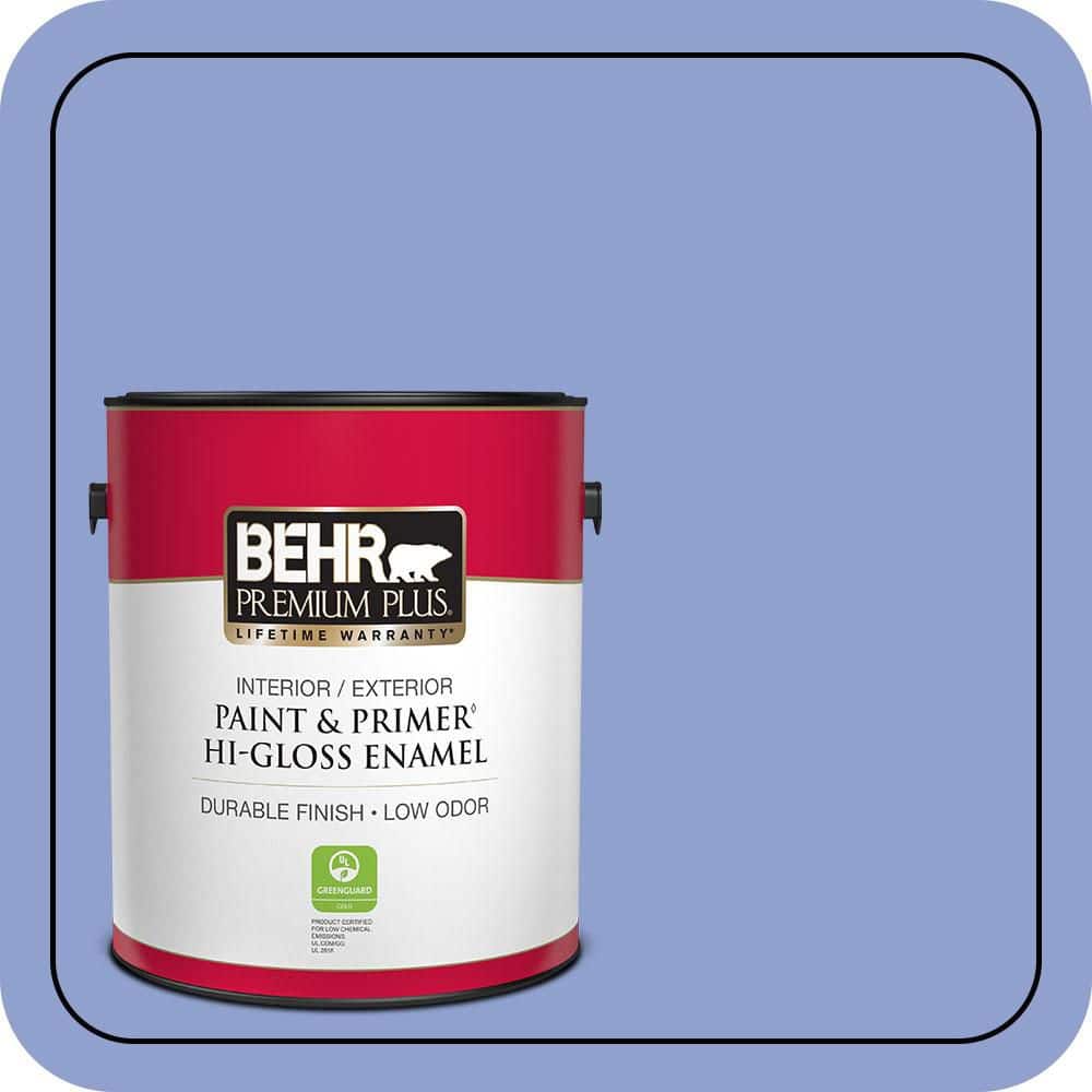 BEHR PREMIUM PLUS 1 gal. #600B-4 Pageant Song Hi-Gloss Enamel Interior ...