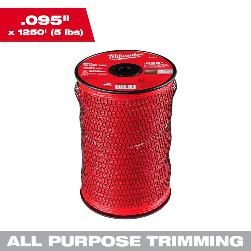 Milwaukee 0.095 in. x 1250 ft. Trimmer Line Spool 49-16-2813 - The Home ...