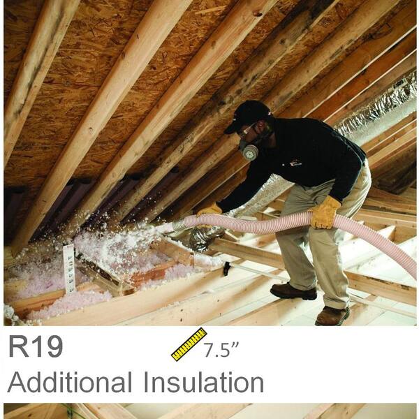 Installed R-19 Fiberglass Blown-in Attic Insulation (1,300 sq. ft.) R ...