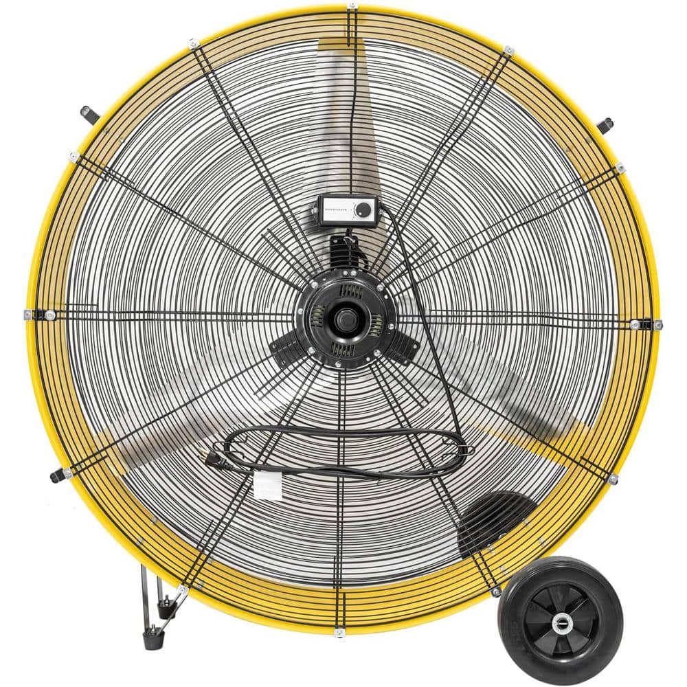 Edendirect 42 in. 2 Speeds Drum Fan in Yellow with Powerful 4/5 HP ...