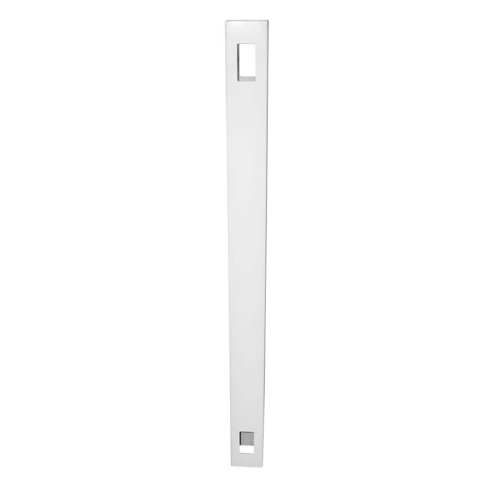 Weatherables 5 in. x 5 in. x 8 ft. White Vinyl Fence Line Post LWPT ...