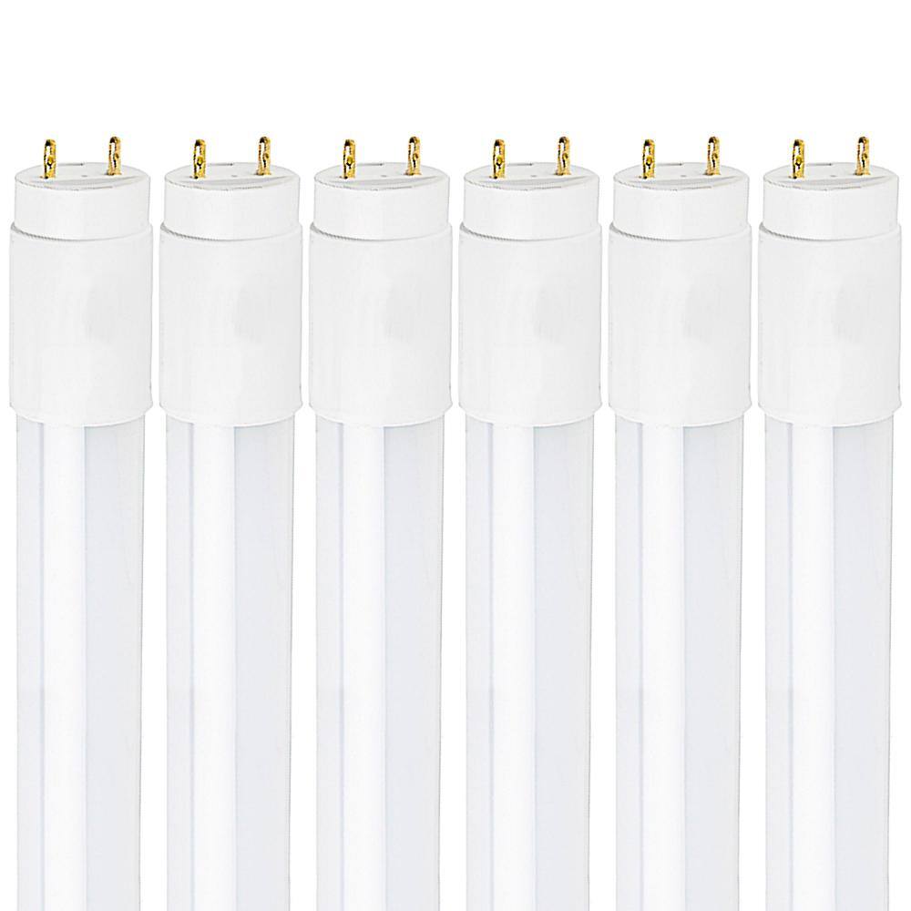 LUXRITE 12-Watt 2 ft. Linear T8 LED Tube Light Bulb 6500K Daylight ...
