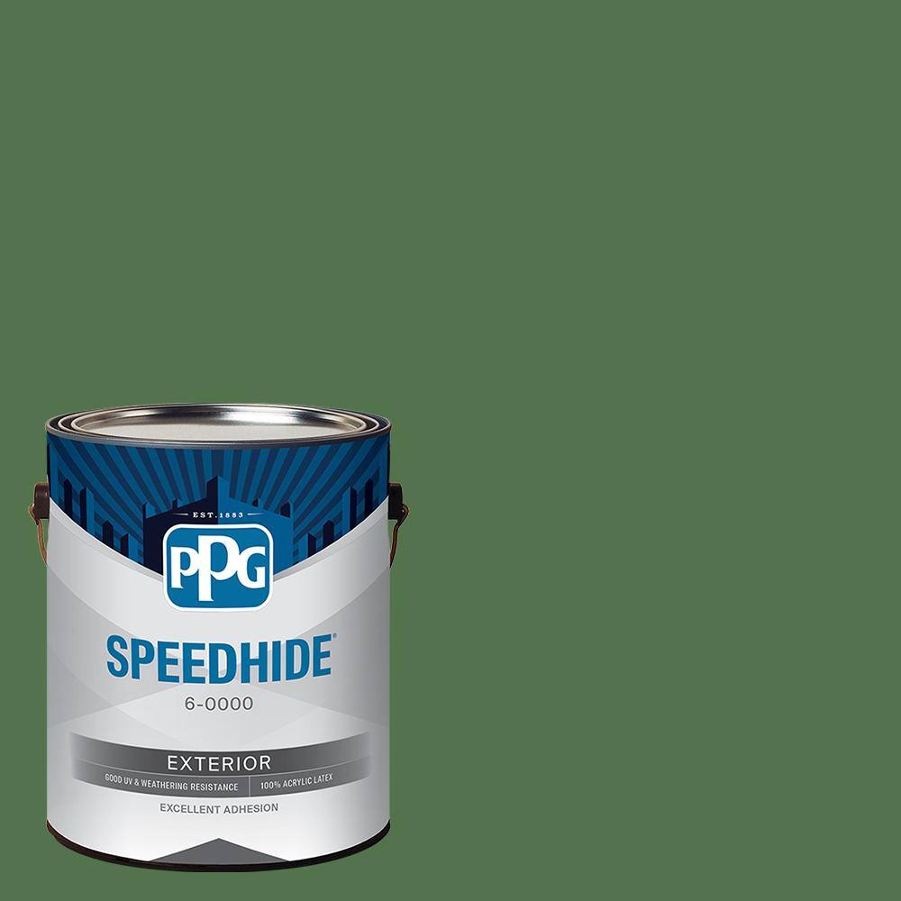 SPEEDHIDE 1 gal. PPG1131-7 Clover Leaf Flat Exterior Paint PPG1131-7SX ...