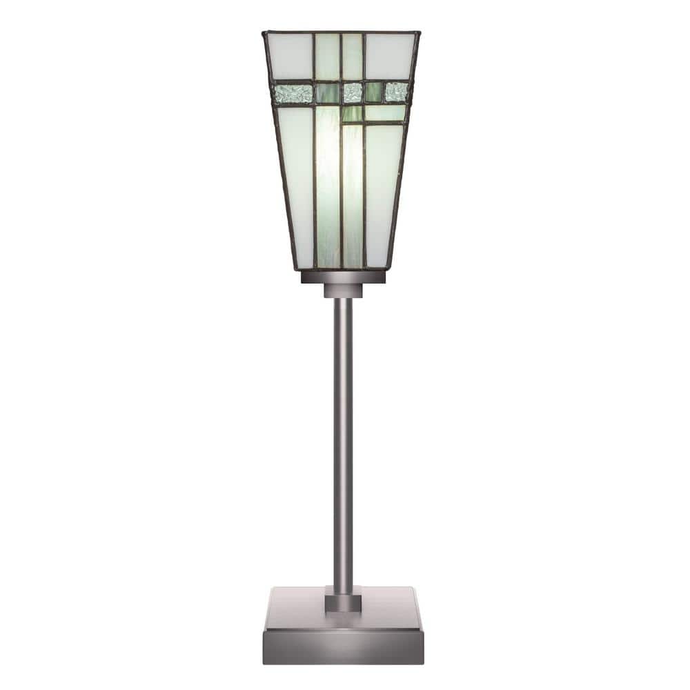 Quincy 18 in. Graphite Accent Lamp with Glass Shade 5R4GP9554 - The ...