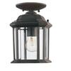 Generation Lighting Kent 1-Light Outdoor Black Semi-Flushmount Convertible Pendant 60029-12 ...