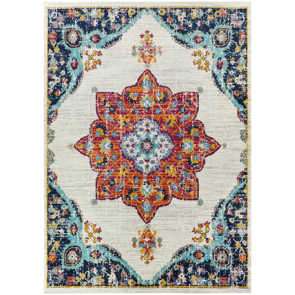 StyleWell Aurora . x Doormat 2 ft. x 3 ft. Medallion Area Rug 3006886 ...