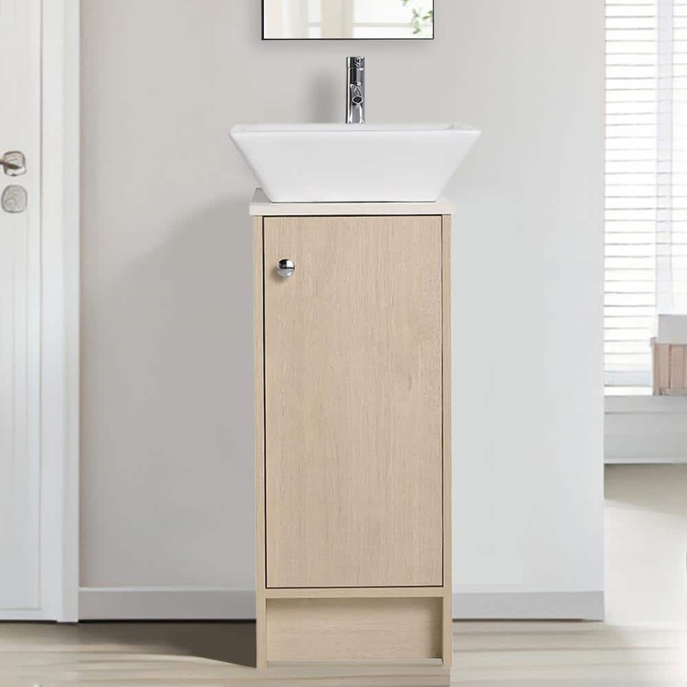 UPIKER Modern 15.5 in. W x 18.9 in. D x 35.5 in . H Freestanding Bath ...