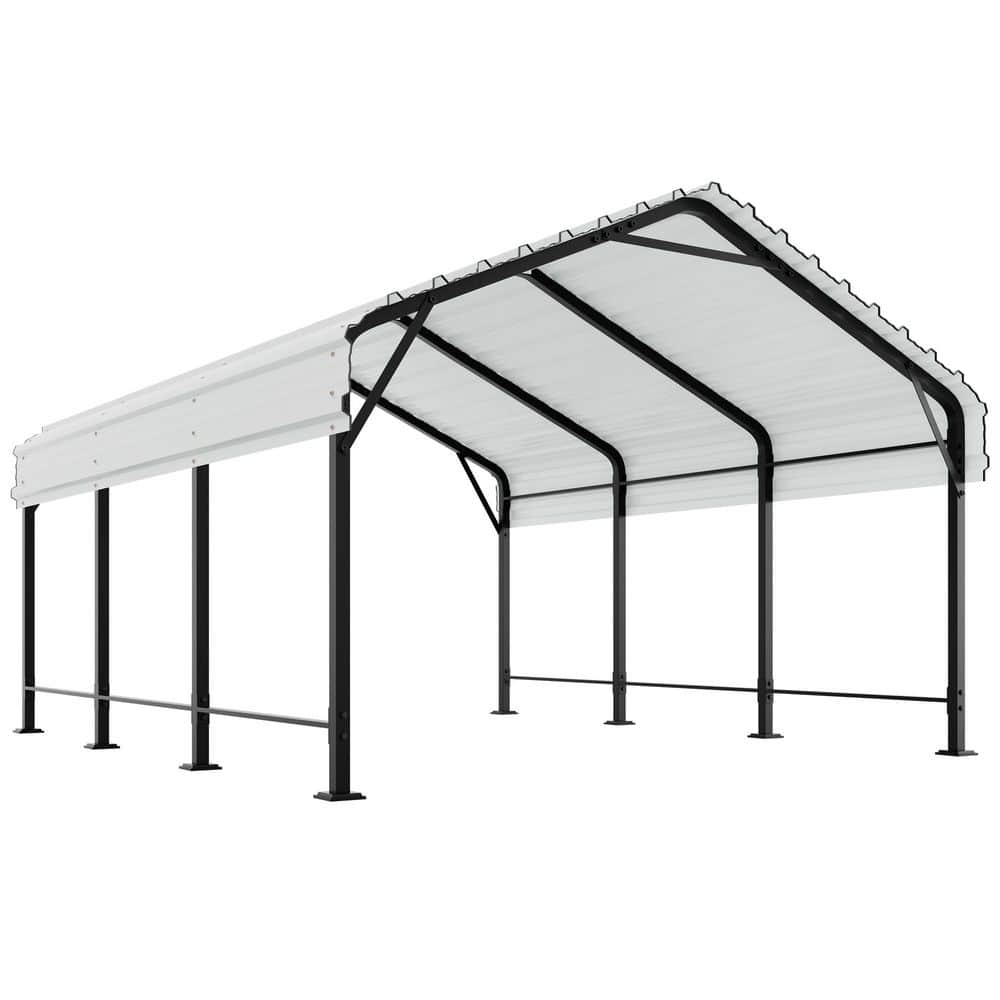 Celebalcony 12 ft. W x 15 ft. D Metal Carport and Canopy Shed(180 sq ...
