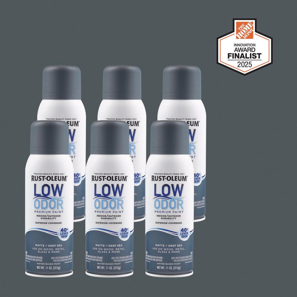 Rust-Oleum Low Odor 11 oz. Matte Deep Sea Low Odor Water-Based Spray ...