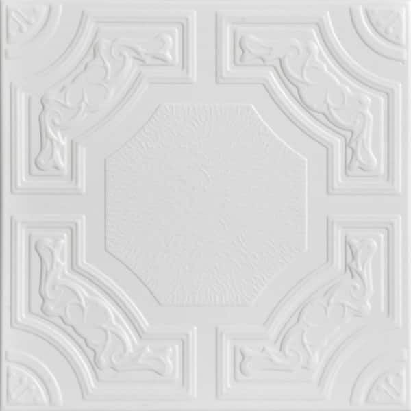 A La Maison Ceilings Spanish Silver White Heron 1.6 ft. x 1.6 ft ...