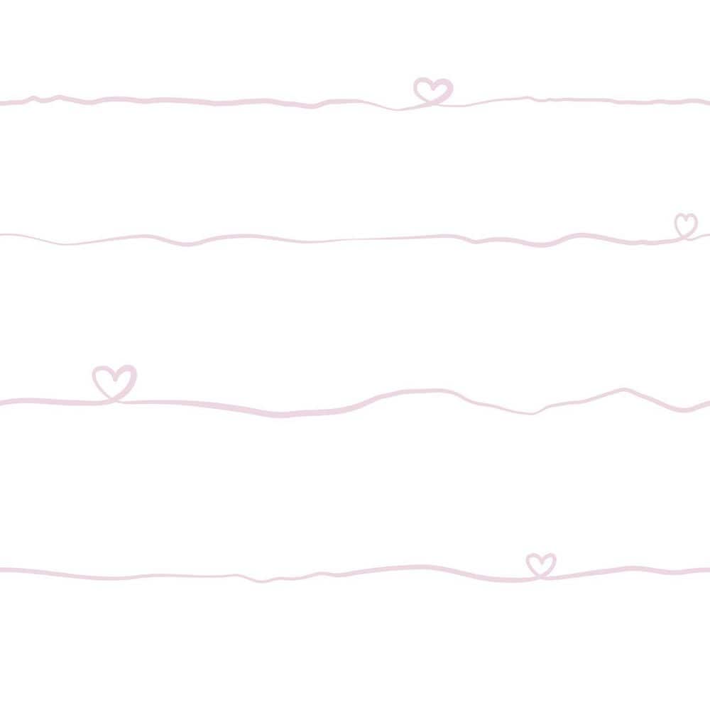Chesapeake Pink Love and Hearts Script Matte Non-Pasted Wallpaper ...