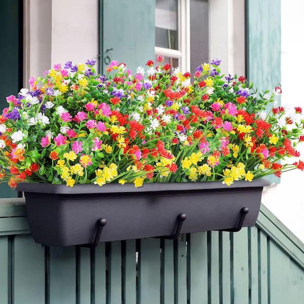 Faux Plants In Planter Box
