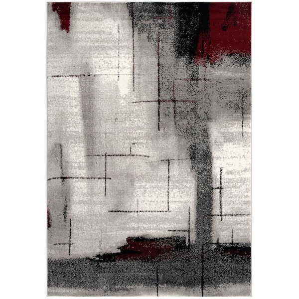 Rug Branch Montage 2' x 2' (Exact Size: 2'3" x 2') Abstract Indoor ...