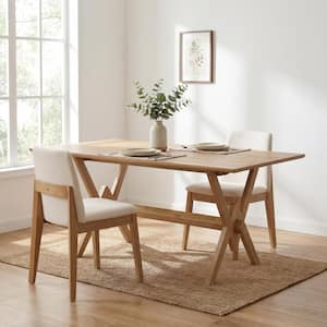 Harper & Bright Designs Scandinavian Style Rectangular Walnut Wood 35.5 ...