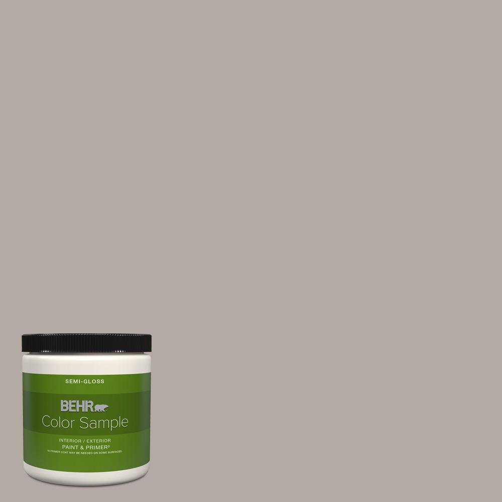 BEHR PREMIUM PLUS 8 oz. #N140-3 Metropolis Semi-Gloss Interior/Exterior ...