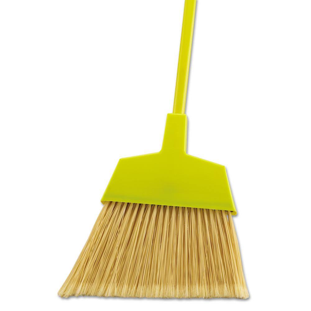 Boardwalk 53 in. Handle Poly Bristle Angle Broom in Yellow (12/Carton ...