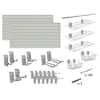 CROWNWALL Super Bundle 48 in. H x 96 in. W Slatwall Kit in Graphite PVC ...