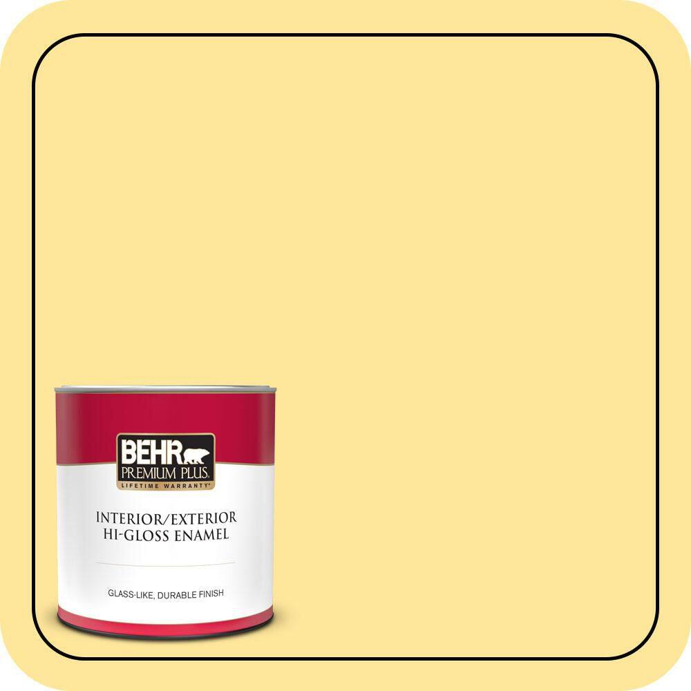 BEHR PREMIUM PLUS 1 qt. #380A-3 Summer Harvest Hi-Gloss Enamel Interior ...