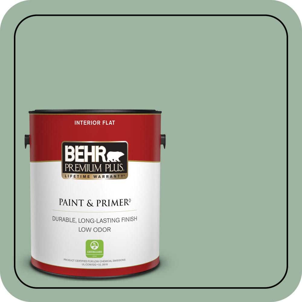 BEHR PREMIUM PLUS 1 gal. #S410-4 Copper Patina Flat Low Odor Interior ...