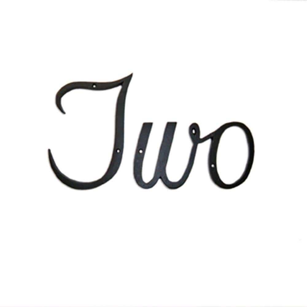 Montague Metal Products 3.125 in. Aluminum Script House Number Two SHN ...