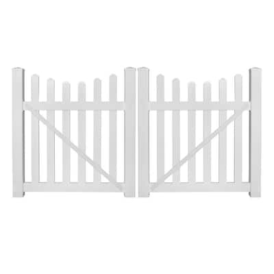 Weatherables Ellington 3 ft. H x 6 ft. W White Vinyl Picket Fence Panel ...